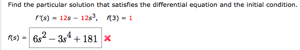 Solved Find the particular solution that satisfies the | Chegg.com