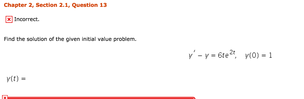 Solved Find the solution of the given initial value problem. | Chegg.com