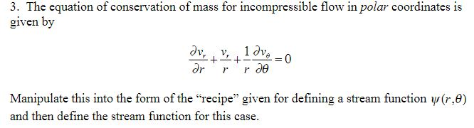 Solved Fluid Mechanics - Incompressible flow in polar | Chegg.com