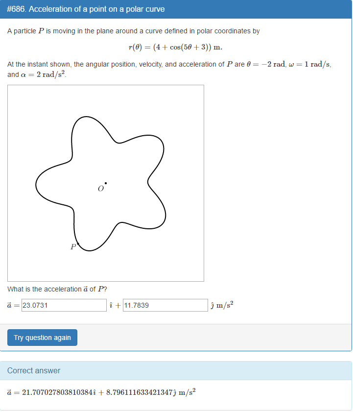 A particle P is moving in the plane around a curve | Chegg.com