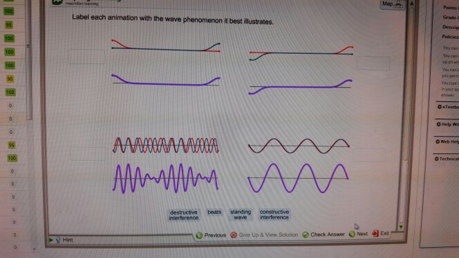 Solved Label each animation with the wave phenomenon it best | Chegg.com