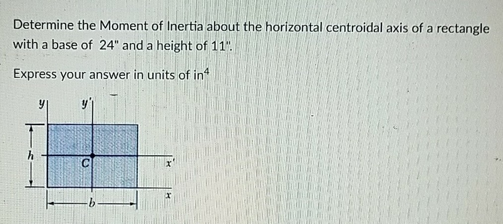 Solved Determine the Moment of Inertia about the horizontal | Chegg.com
