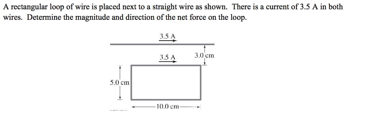Solved A rectangular loop of wire is placed next to a | Chegg.com