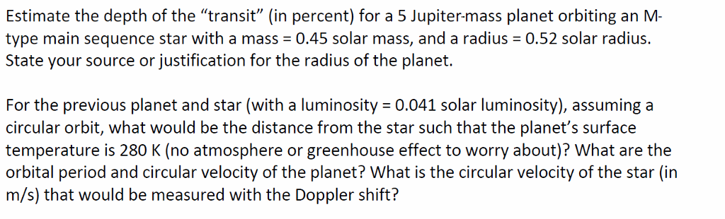 Solved Estimate the depth of the "transit" (in percent) for | Chegg.com