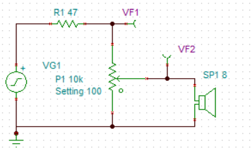 Solved We have the following simple volume control circuit | Chegg.com