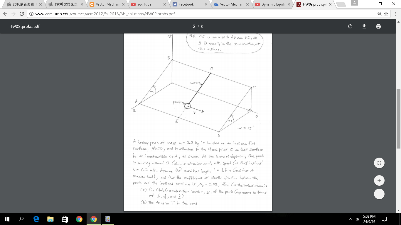 Solved Dynamics question The final answer for (a) is a = | Chegg.com