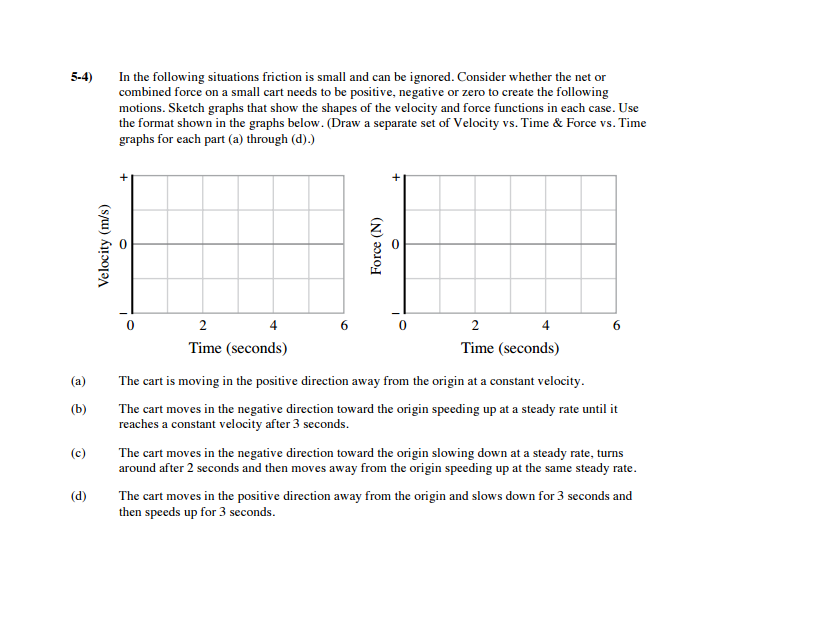 Solved In the following situations friction is small and can | Chegg.com