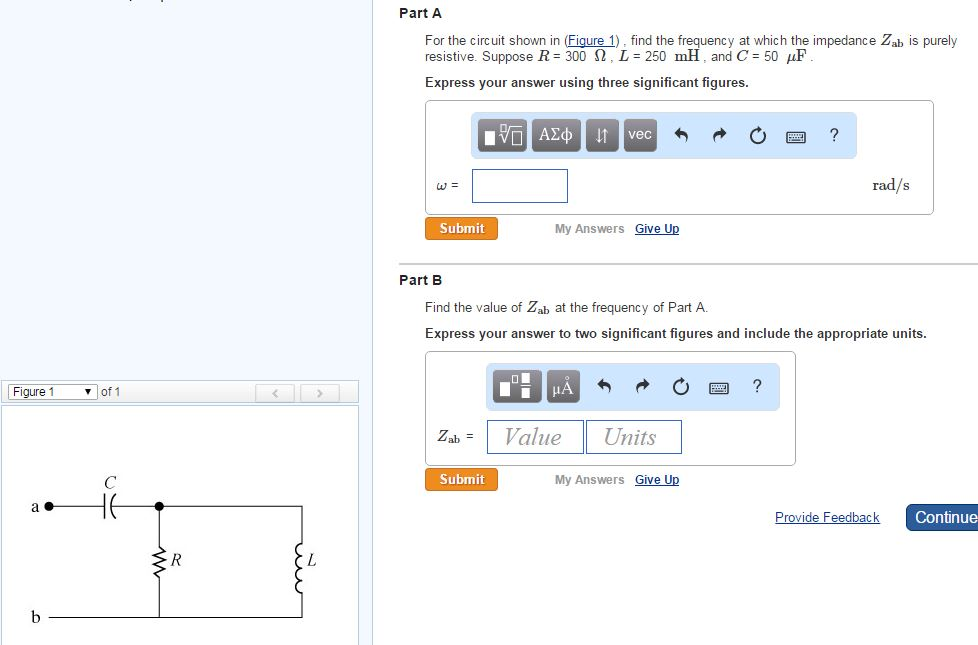 Solved Part A For the circuit shown in (Figure 1), find the | Chegg.com