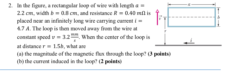 Solved In the figure, a rectangular loop of wire with length | Chegg.com