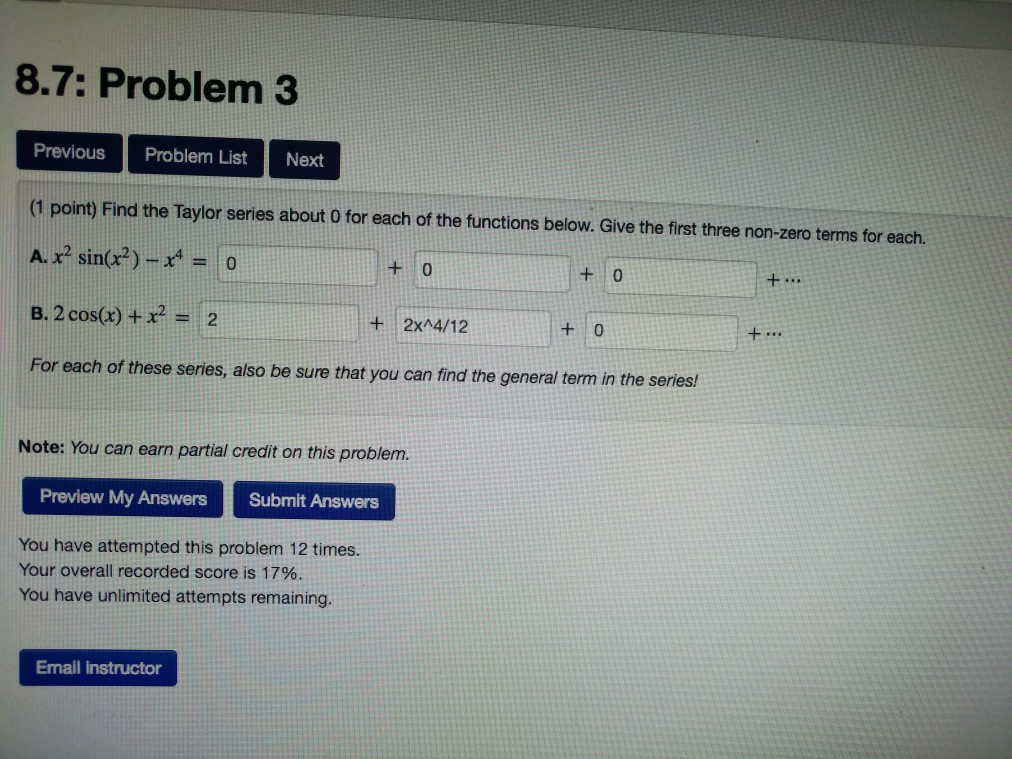 Solved 8.7: Problem 3 Previous Problem ListNext (1 point) | Chegg.com