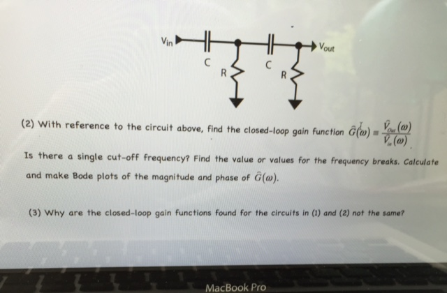 Solved Vin Vout (2) with reference to the circuit above, | Chegg.com