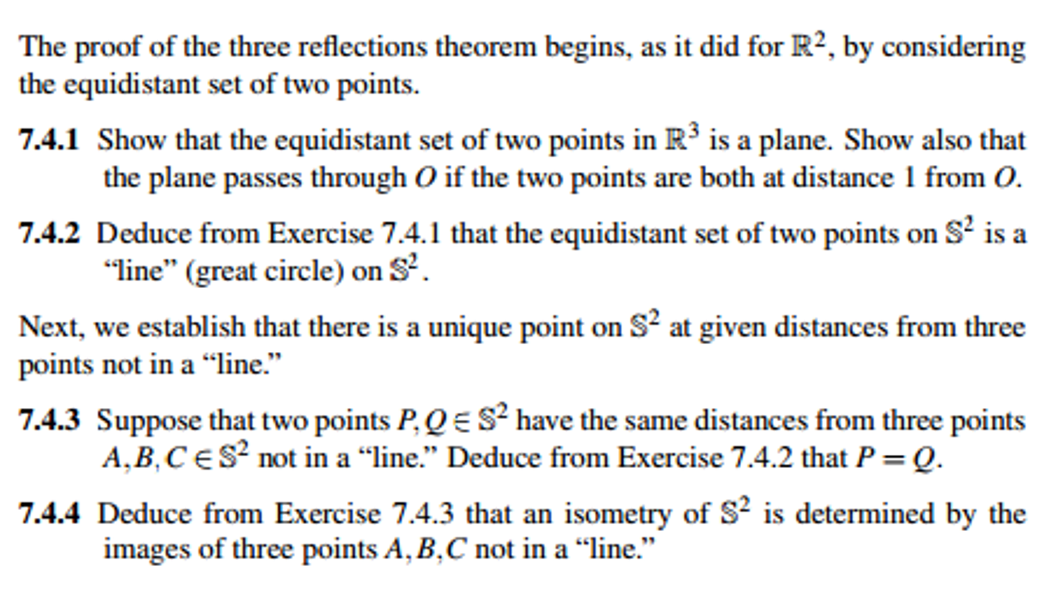 The proof of the three reflections theorem begins, as | Chegg.com