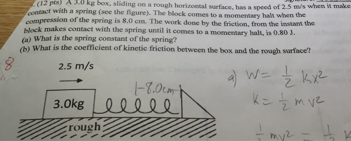 Solved A 3.0 kg box, sliding on a rough horizontal surface, | Chegg.com