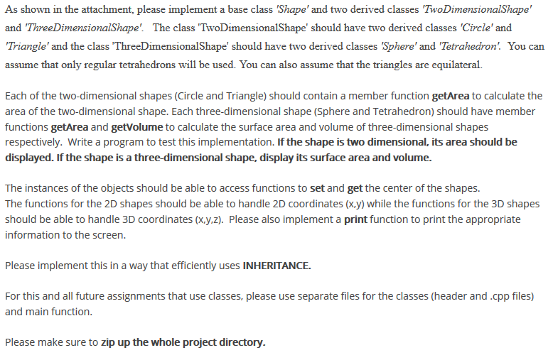 Solved As shown in the attachment, please implement a base | Chegg.com