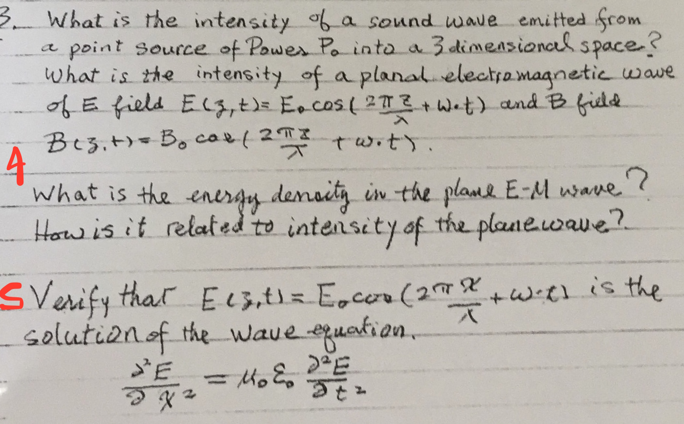 Solved What is the intensity of a sound wave emitted from a | Chegg.com