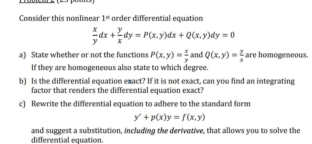 Solved Consider this nonlinear 1st order differential | Chegg.com