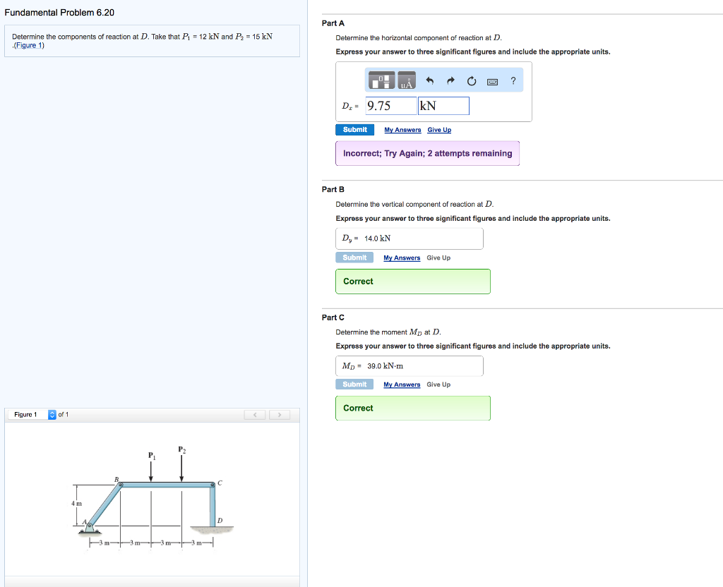 Solved Fundamental Problem 6.20 Part A Determine the | Chegg.com Solved Fundamental Problem 6.20 Part A Determine the | Chegg.com