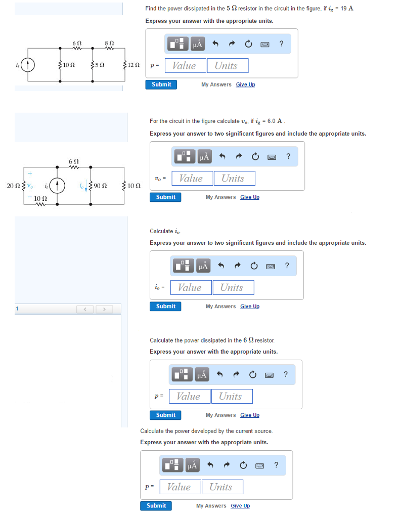 Solved Find the power dissipated in the 5 ohm resistor in | Chegg.com