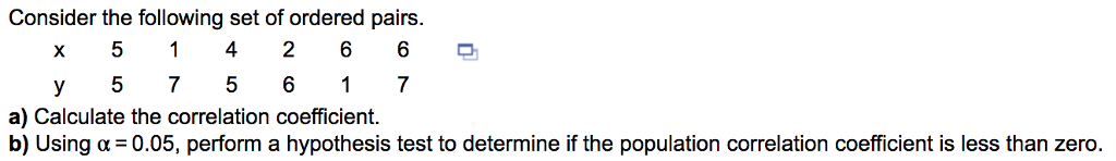 Solved Consider the following set of ordered pairs. a) | Chegg.com