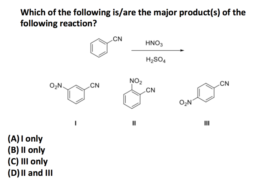 Solved Which of the following is/are the major product(s) of | Chegg.com