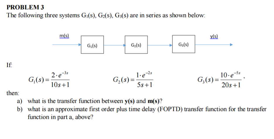 Solved The following three systems G_1(s), G_2(s), G_3(s) | Chegg.com