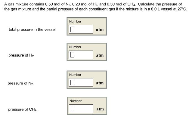 Solved A gas mixture contains 0.50 mol of N2,0.20 mol of | Chegg.com