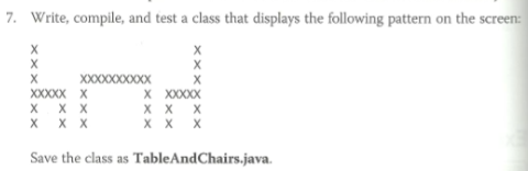 Solved Write, compile, and test a class that displays the | Chegg.com