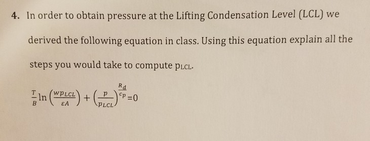 Solved 4. In order to obtain pressure at the Lifting | Chegg.com
