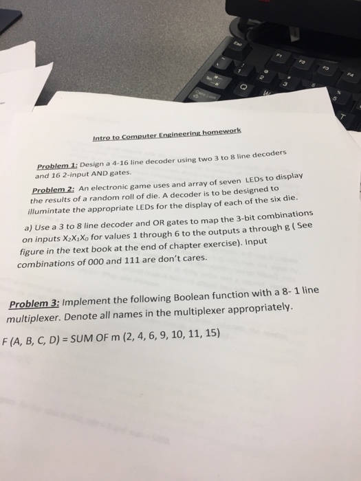 Solved Design a 4-16 line decoder using two 3 to 8 line | Chegg.com