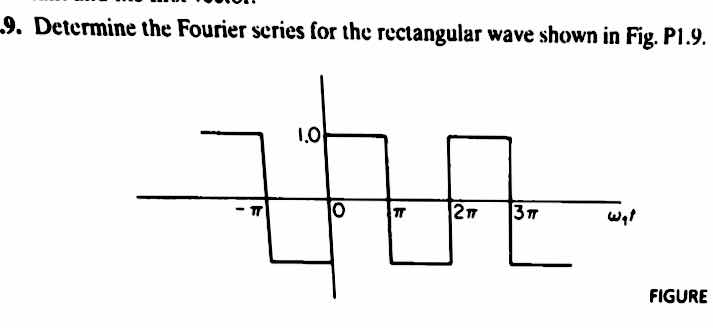 Solved .9. Determine the Fourier series for the rectangular | Chegg.com