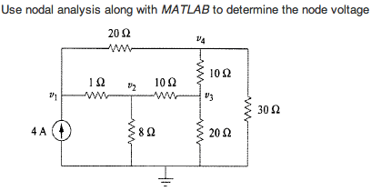 Solved Use nodal analysis along with MATLAB to determine the | Chegg.com