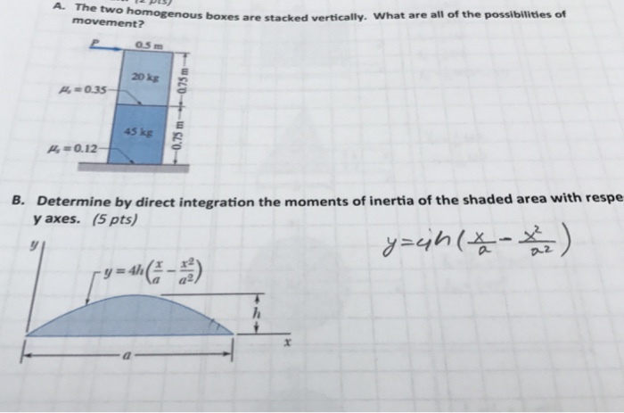 Solved The two homogenous boxes are stacked vertically. What | Chegg.com