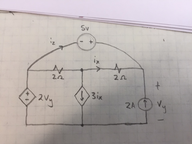 Solved Find ix, iz and Vy on the circuit shown below. Use | Chegg.com Solved Find ix, iz and Vy on the circuit shown below. Use | Chegg.com