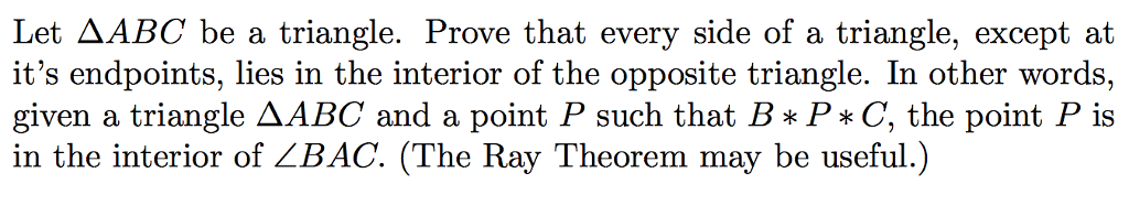 Solved Let ДАВС be a triangle. Prove that every side of a | Chegg.com