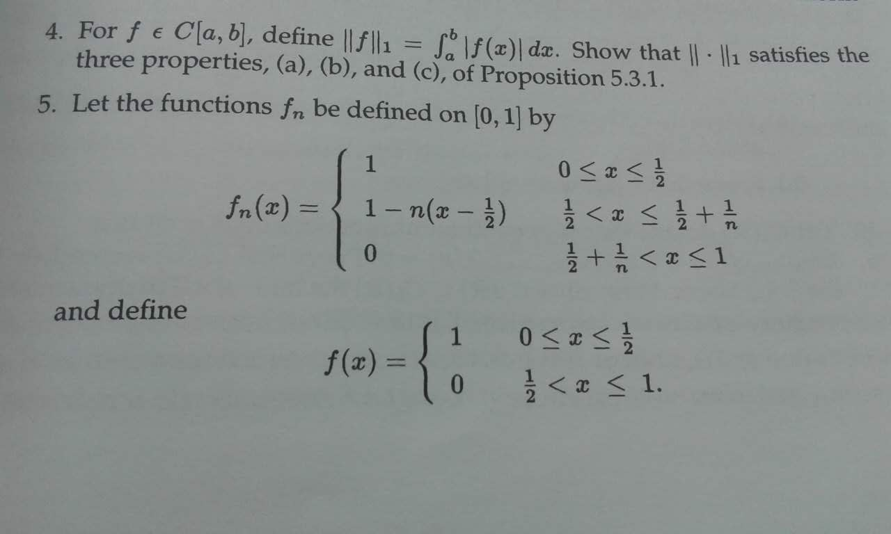 5. Let the functions fn be defined on [0,1] by fn(x? | Chegg.com