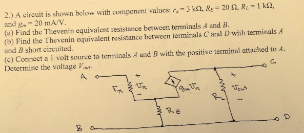 Solved 2.) A circuit is shown below with component values: | Chegg.com