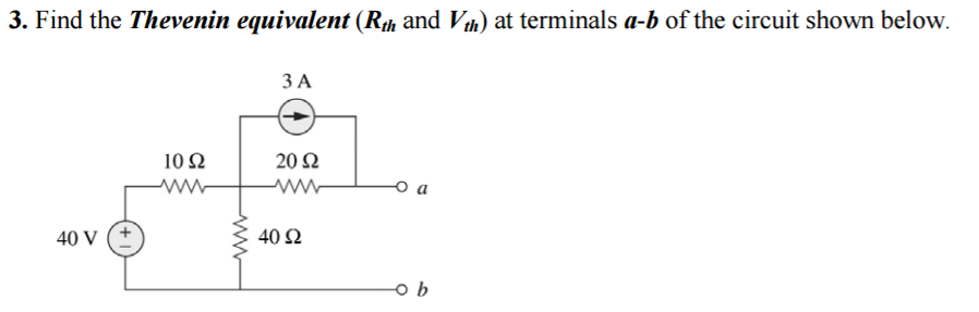 Solved Find the Thevenin equivalent (R_th and V_th) at | Chegg.com