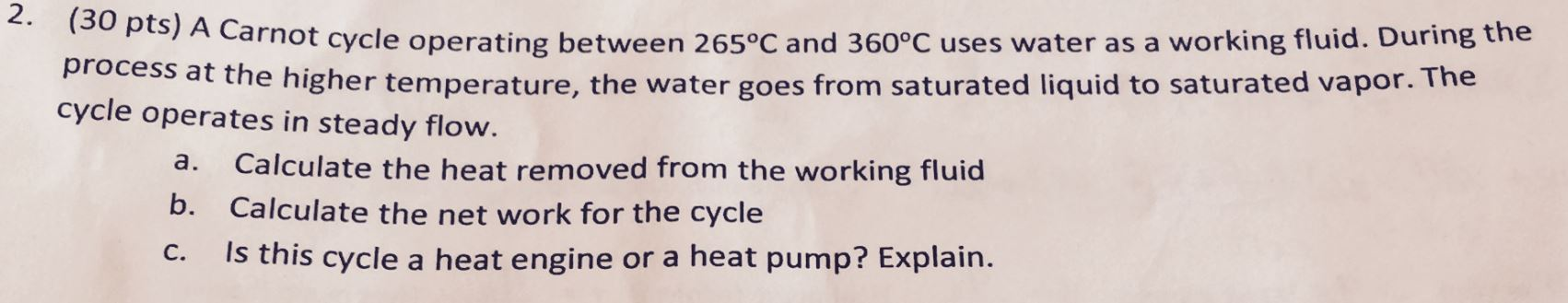 Solved: A Carnot Cycle Operating Between 265degree C And 3... | Chegg.com