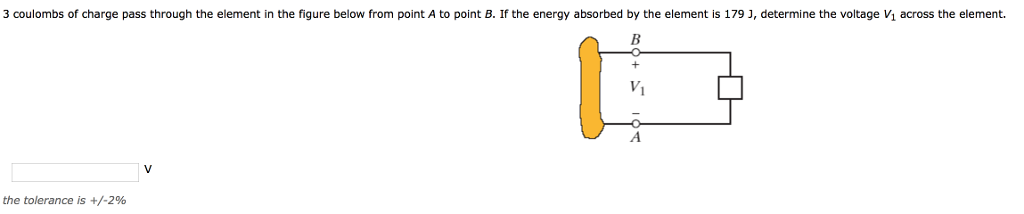 Solved 3 coulombs of charge pass through the element in the | Chegg.com