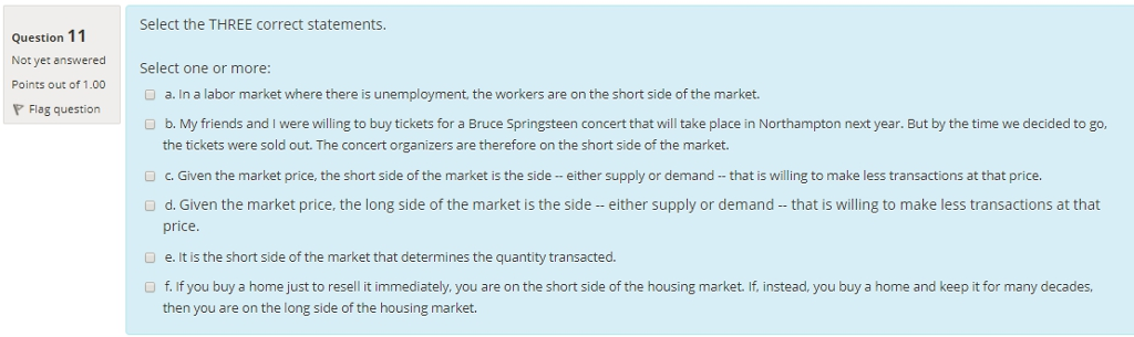 Solved Select the THREE correct statements. Question 11 Not | Chegg.com
