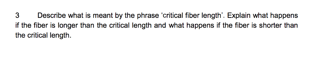 Solved Describe what is meant by the phrase 'critical fiber | Chegg.com