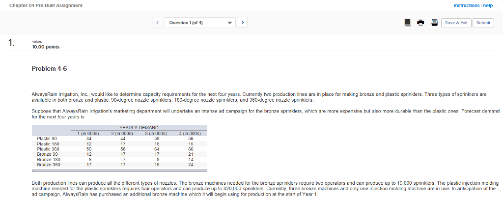 Solved Chapter 04 Pre Built Assignment Instructions I help | Chegg.com