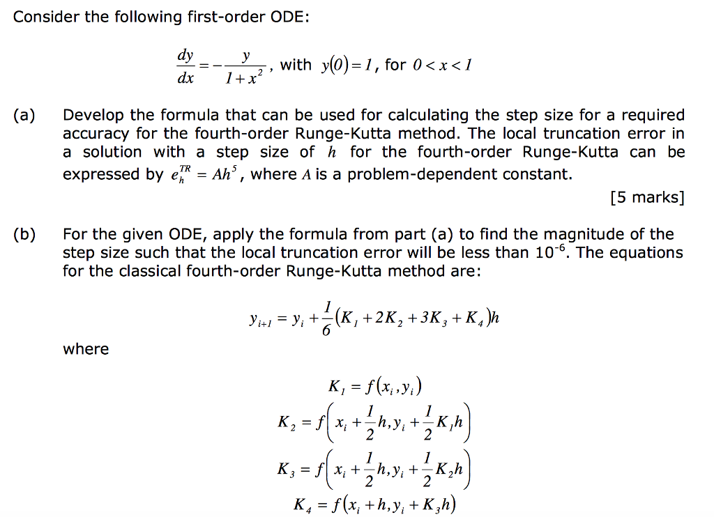 Solved Consider The Following First Order Ode Ay Y