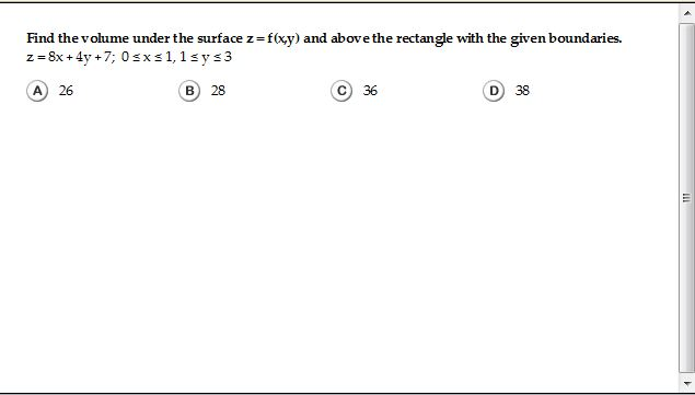 Solved Find the volume under the surface z=f(x,y) and above | Chegg.com