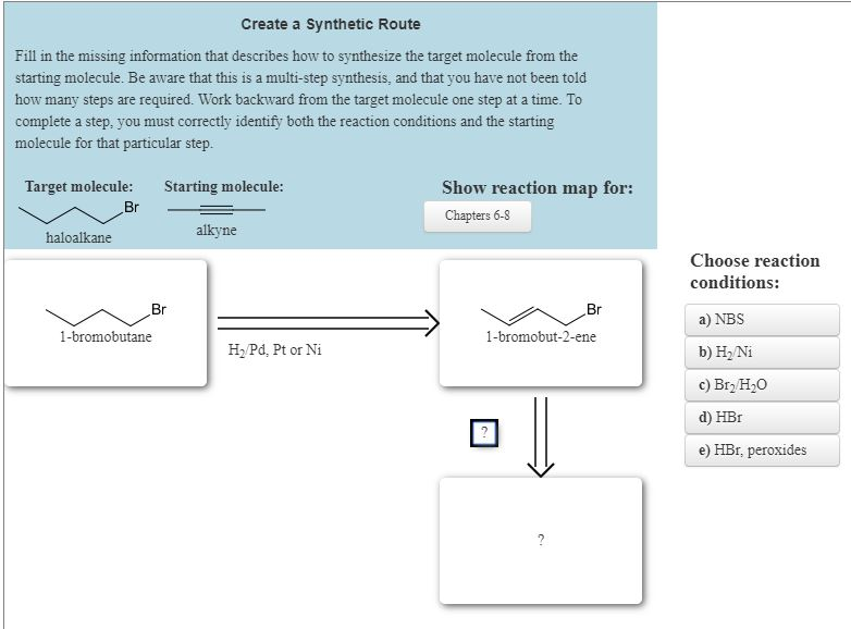 Solved Create a Synthetic Route Fill in the missing | Chegg.com