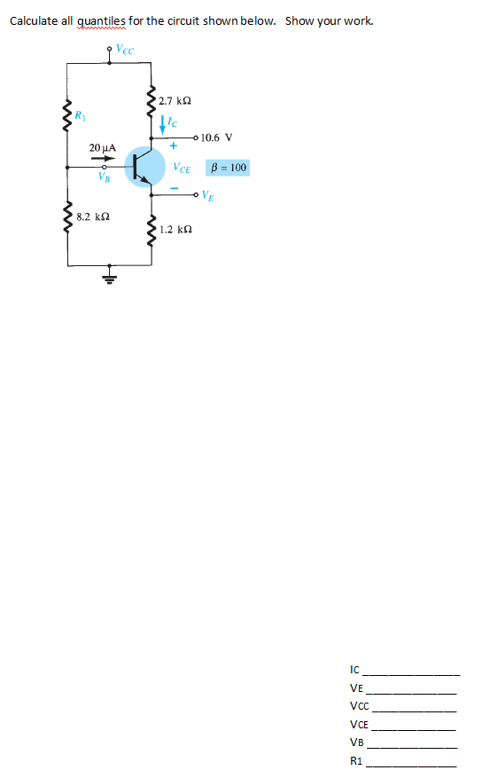 Solved Calculate all quantiles for the circuit shown below. | Chegg.com