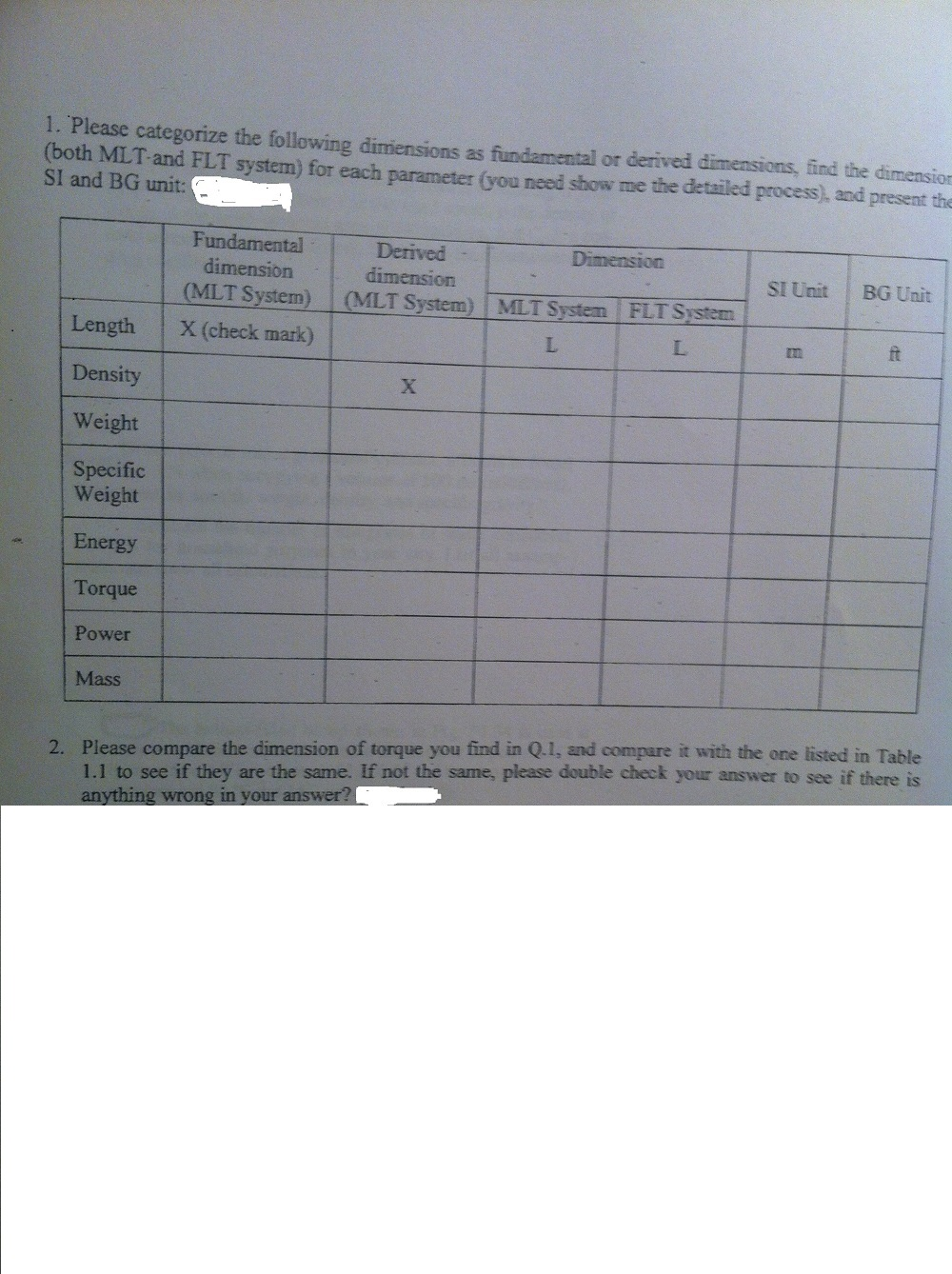 Please categorize the following dimensions as | Chegg.com