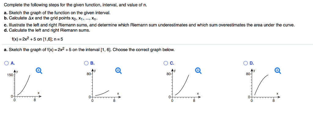 Solved Complete the following steps for the given function, | Chegg.com