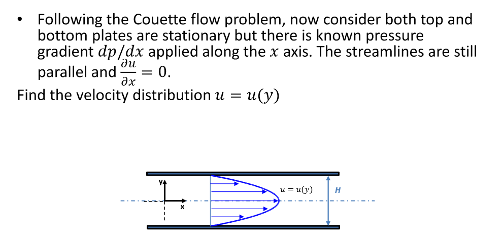 Solved Following the Couette flow problem, now consider both | Chegg.com