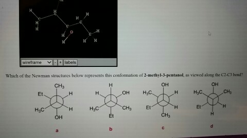Solved Which of the Newman structures below represents | Chegg.com